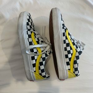 Vans | Shoes | Custom Made Old School Checkered Vans | Poshmark